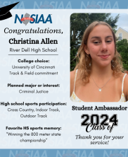 Student Ambassador - Christina Allen | NJSIAA